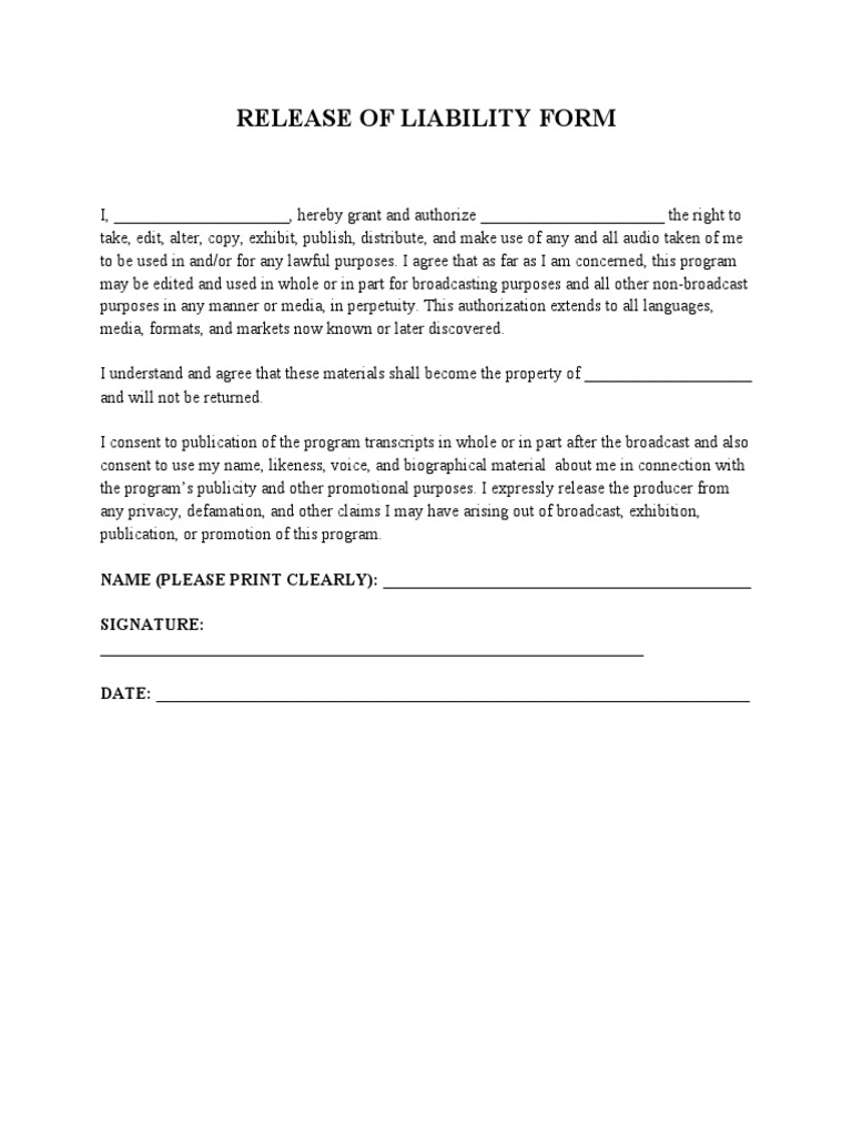 Bca Release Form | PDF