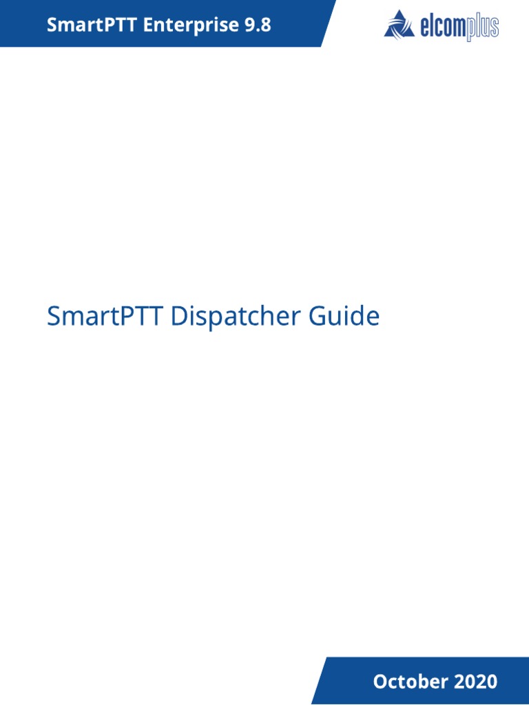 SmartPTT Dispatcher Guide PDF | PDF | Telephone | Dispatcher