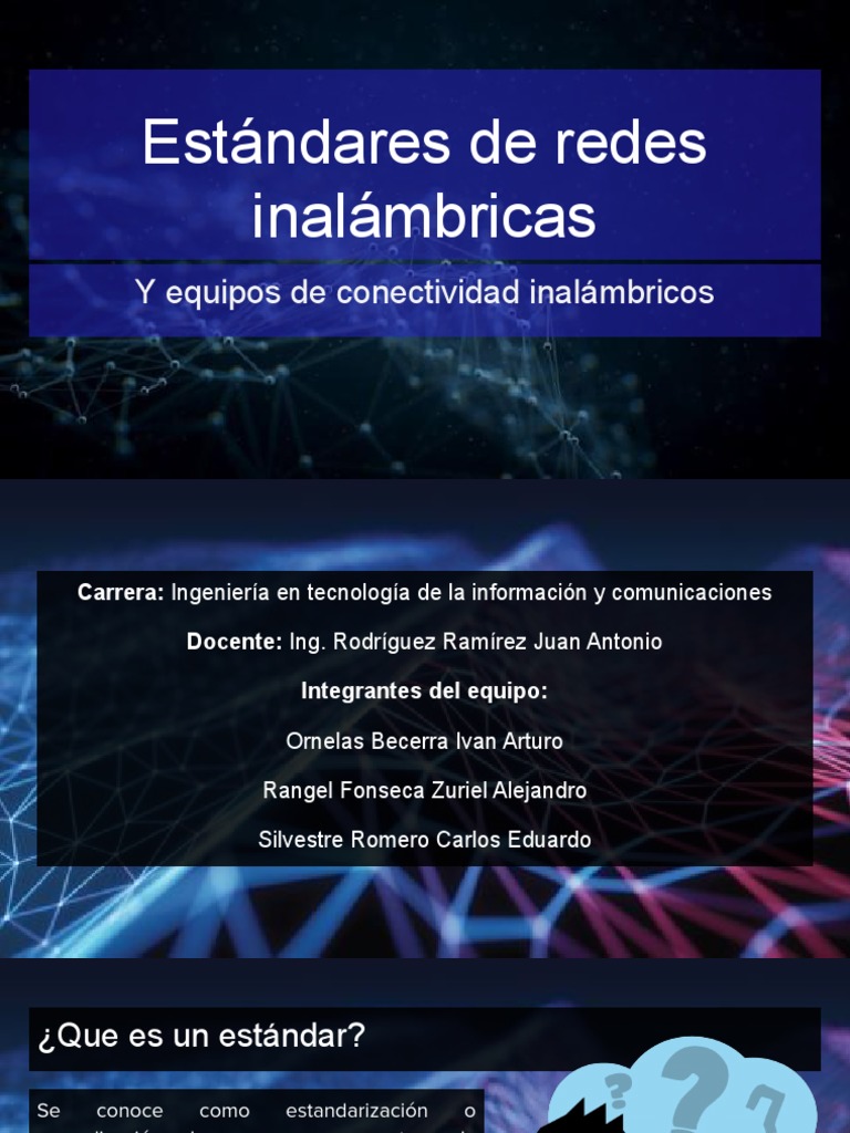 Estándares de redes inalámbricas | PDF | Ieee 802.11 | Controlador de interfaz de red