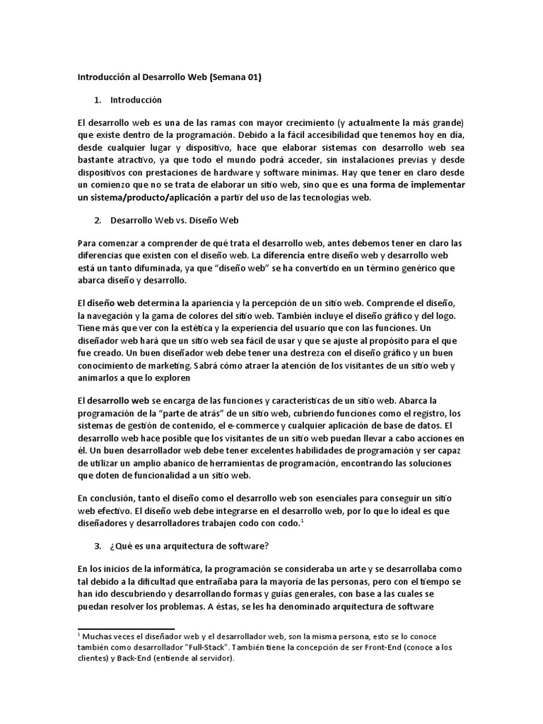 Introducción Al Desarrollo Web | PDF | HTML | Modelo cliente-servidor