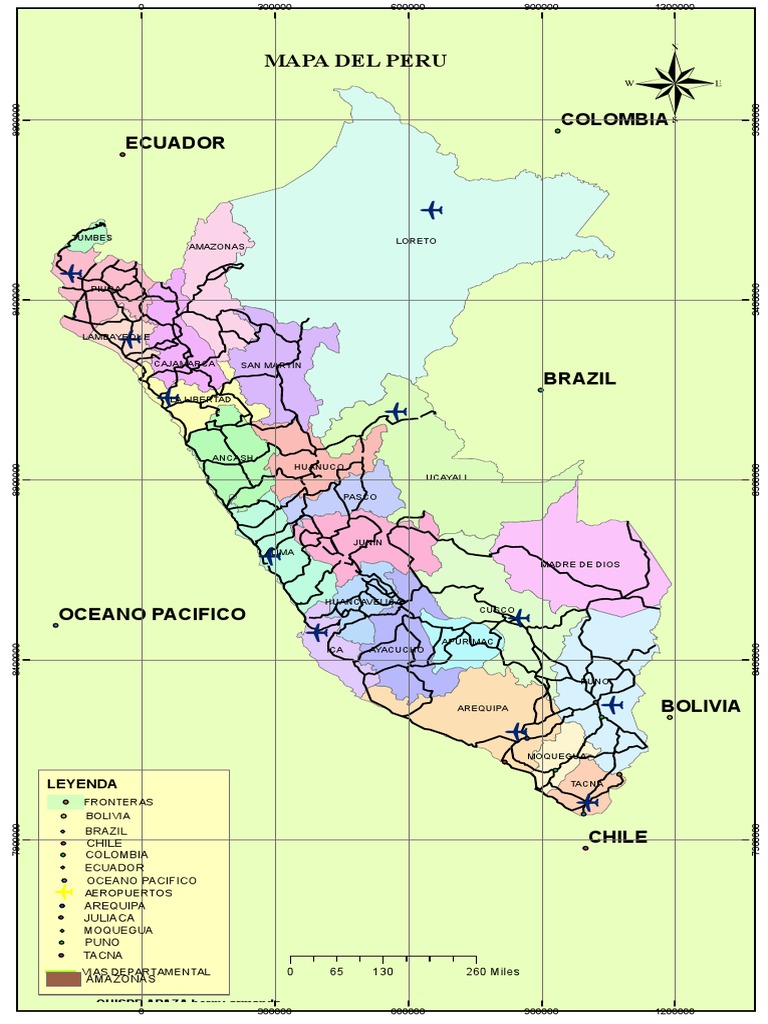 Mapa Del Peru: Ecuador Colombia | PDF