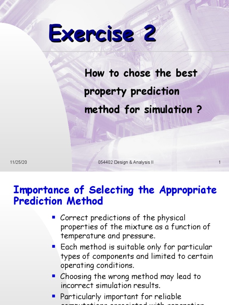 EXERCISE - 02 Choosing Property Prediction Method | PDF | Prediction ...