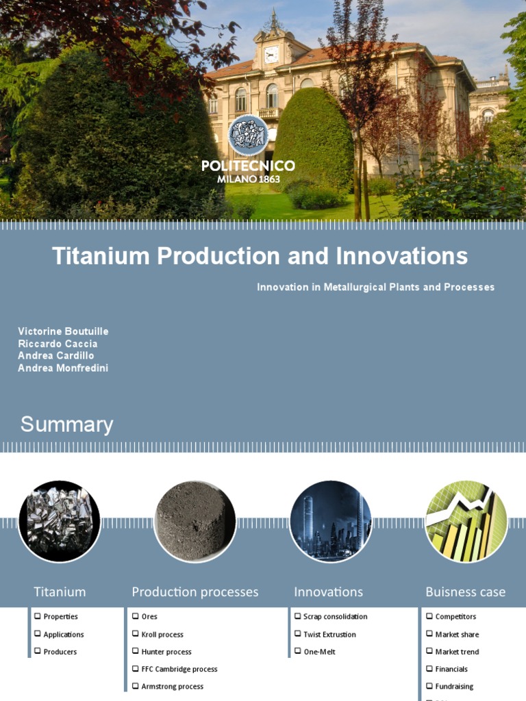 Titanium Presentation Final | PDF | Titanium | Sodium