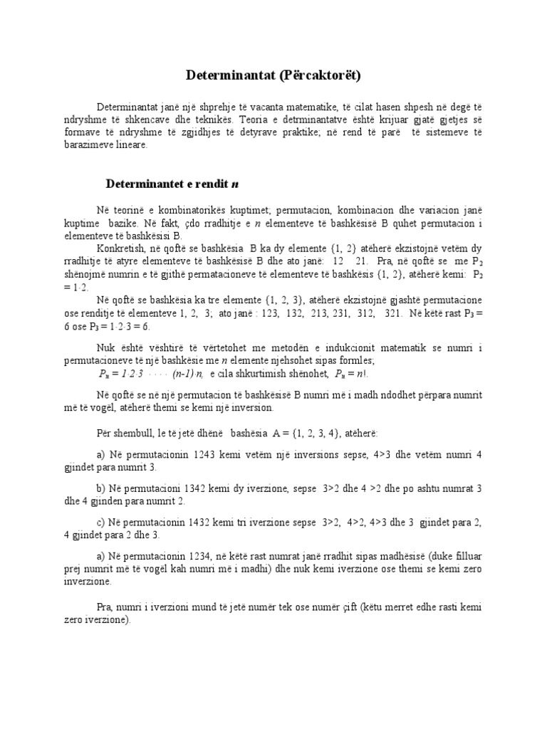 Determinantat | PDF