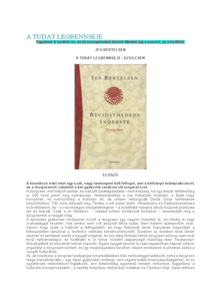 A Tudat Legbelseje PDF | PDF