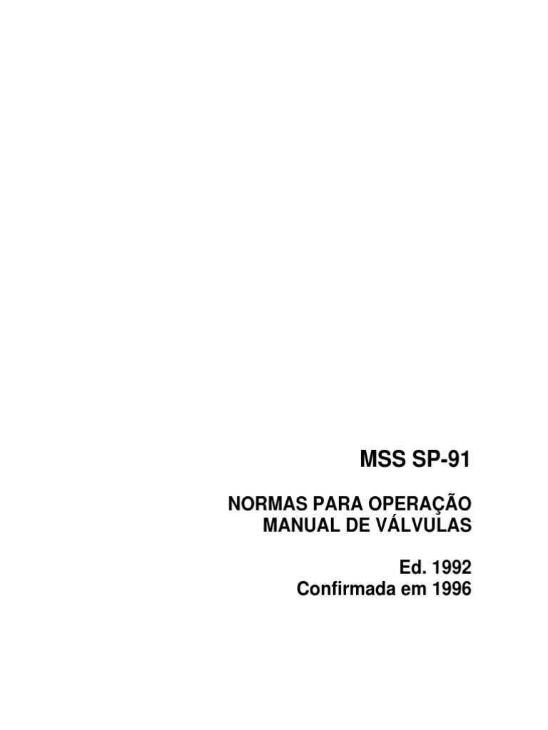 MSS SP 91 1992 Conf 1996 Traduzida | PDF | Torque | Força