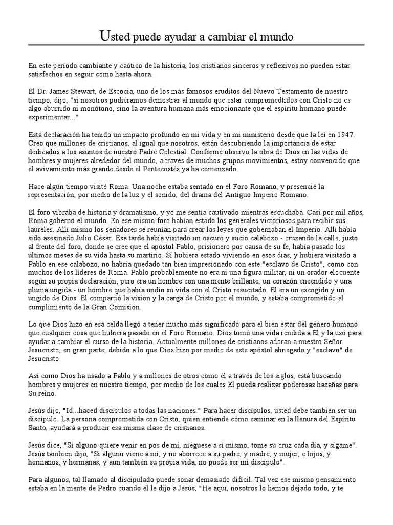 Cumpliendo la Gran Comisión hoy | PDF | Gran comisión | Jesús