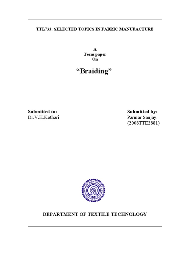 Braiding Techniques in Textile Manufacturing | PDF | Nature