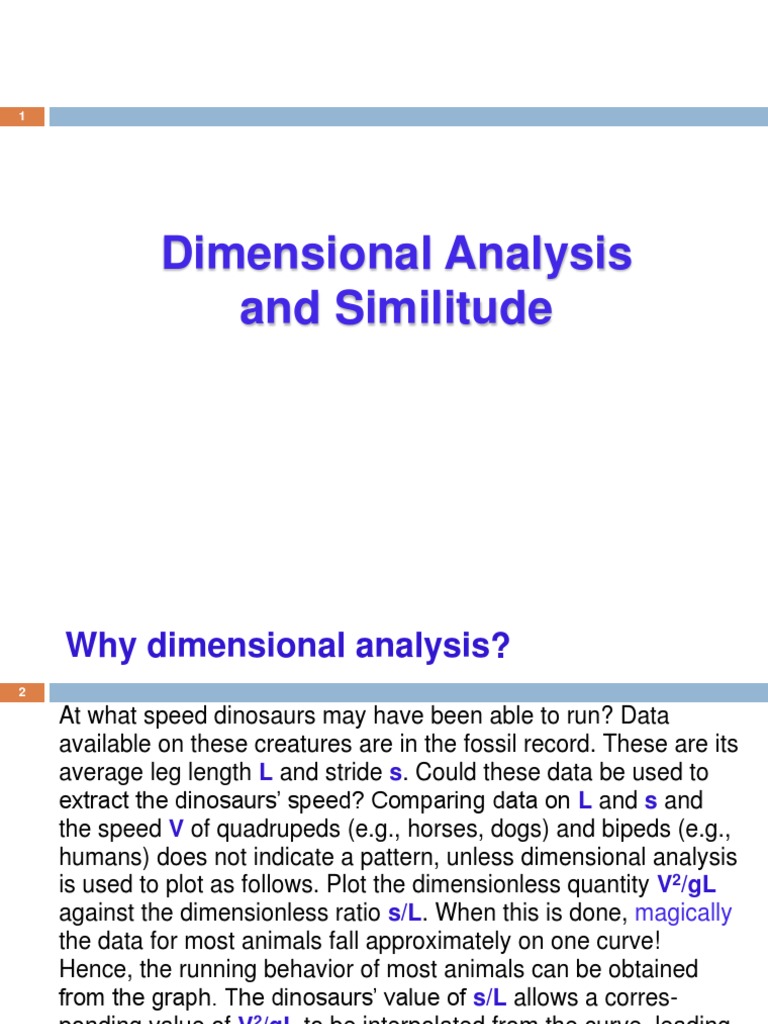 Dimensional Analysis-Similitude | PDF | Fluid Dynamics | Reynolds Number