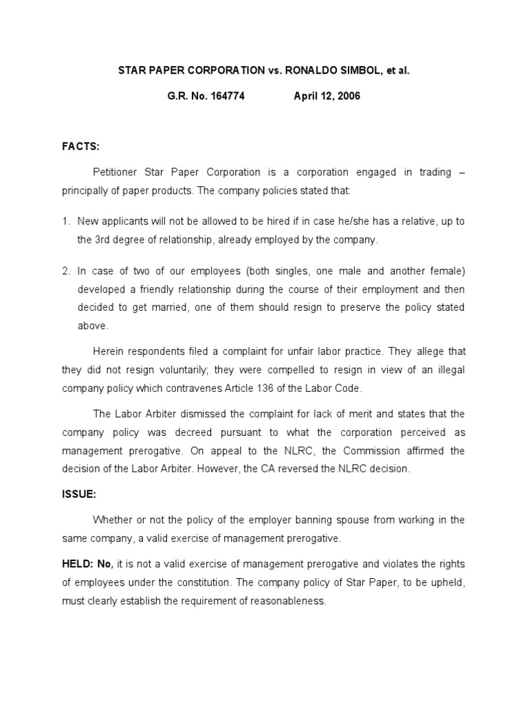 Star Paper Corp v. Simbol, Et Al. GR 164774, April 12, 2006 | PDF