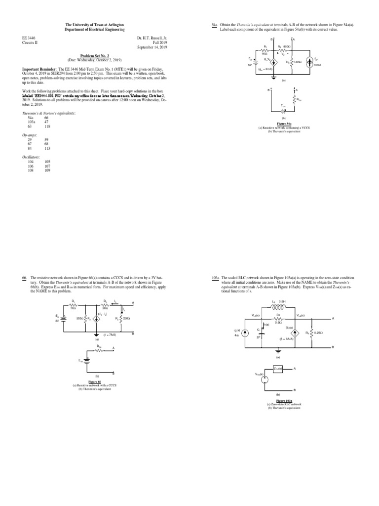 Circuit Analysis 2 - PS2 | Download Free PDF | Operational Amplifier ...