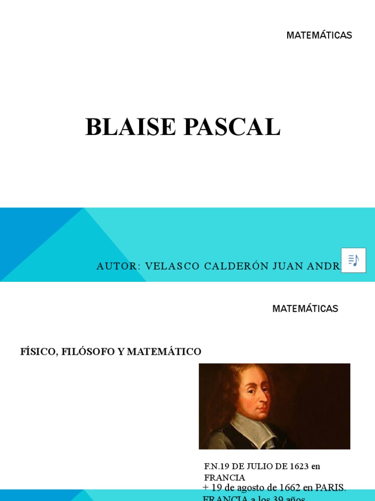 INV. BLAS PASCAL - PPSX | PDF