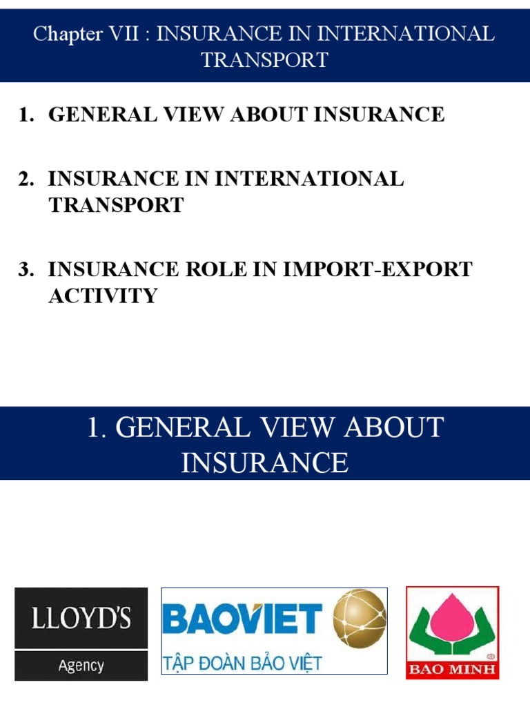 7 Insurance in International Transport | PDF | Liability Insurance ...