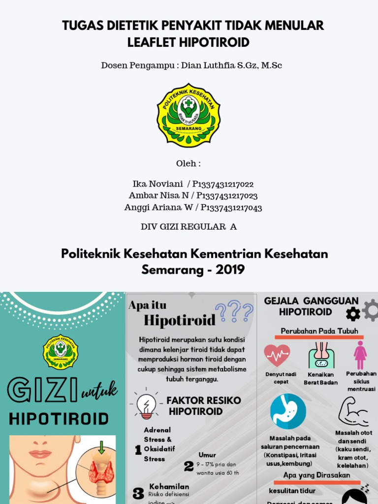 Leaflet Gizi Untuk Hipotiroid | PDF