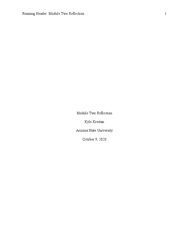 Module 2 Reflection | PDF | Educational Assessment | Teachers