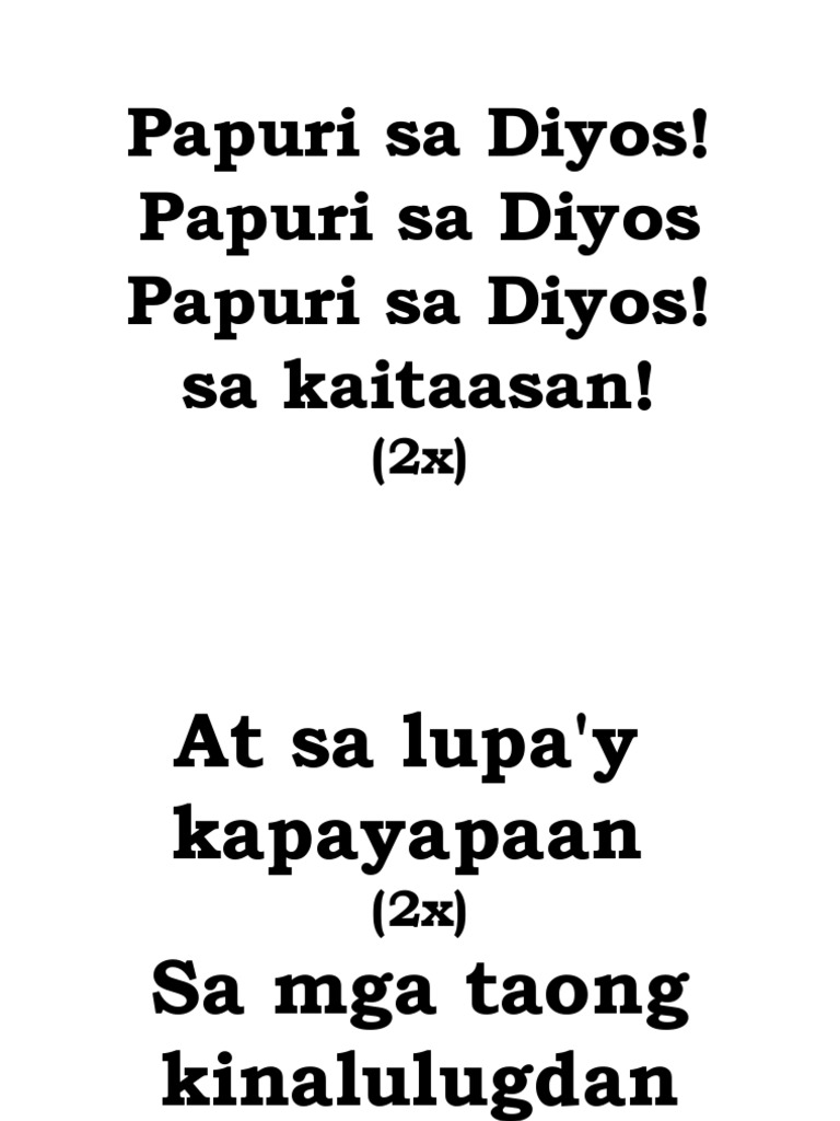 Papuri Sa Diyos | PDF