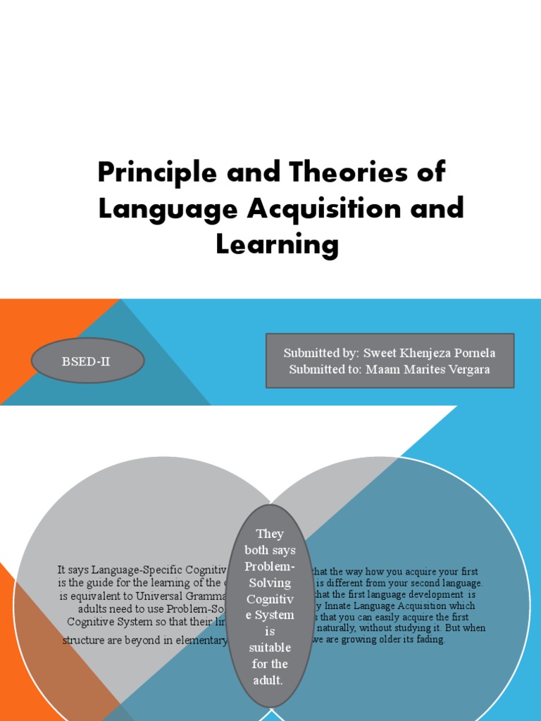Principle and Theories of Language Acquisition and Learning | PDF