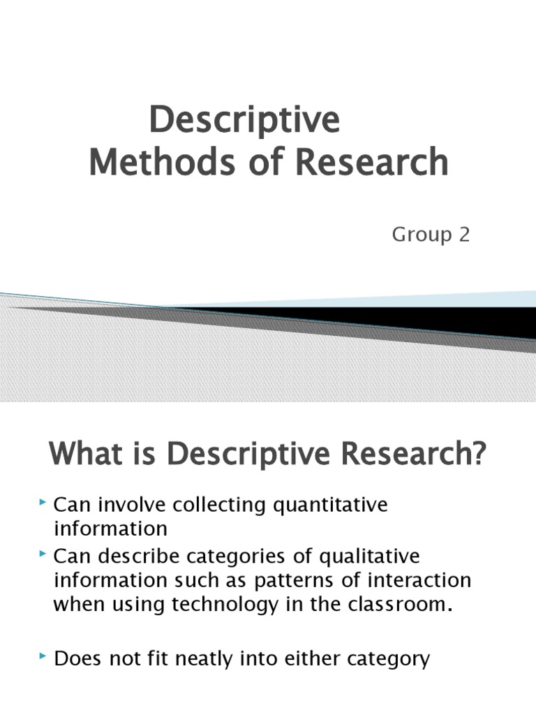 Descriptive Method of Research | Download Free PDF | Survey Methodology ...