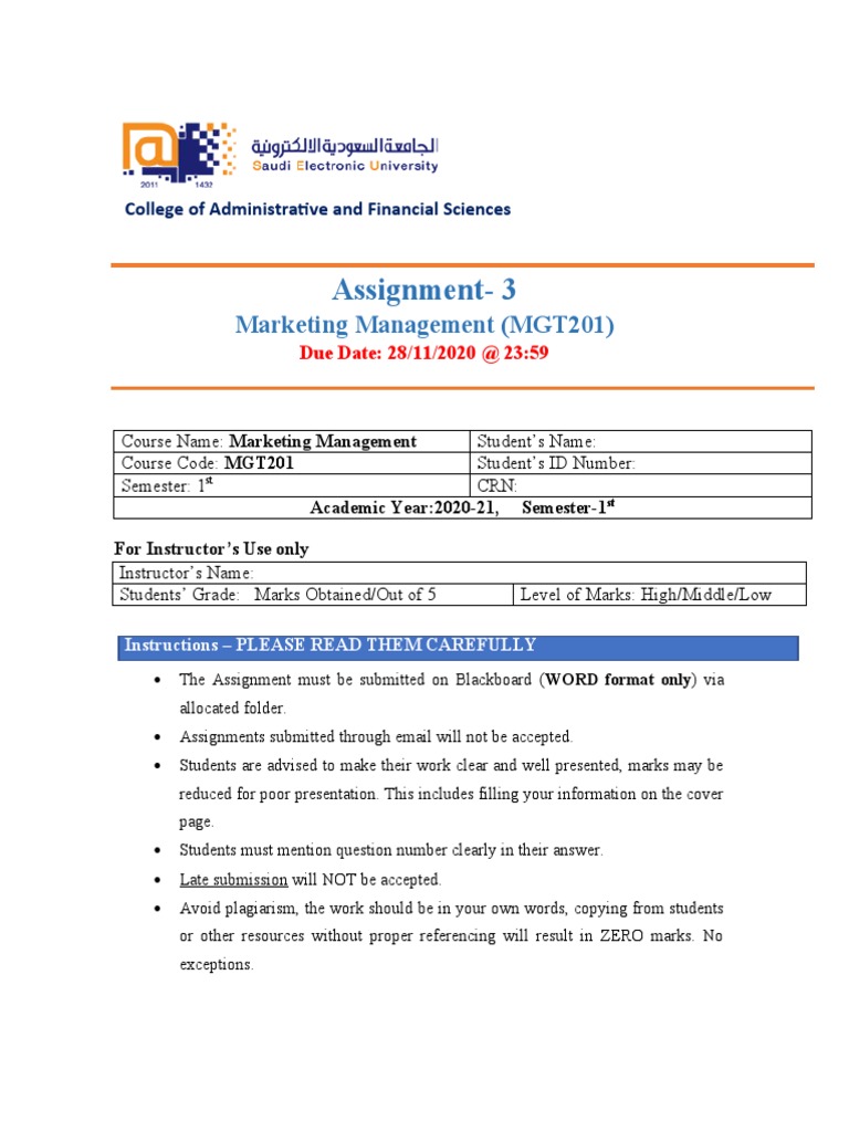 Assignment-3: Marketing Management (MGT201) | PDF | Shoe | Brand