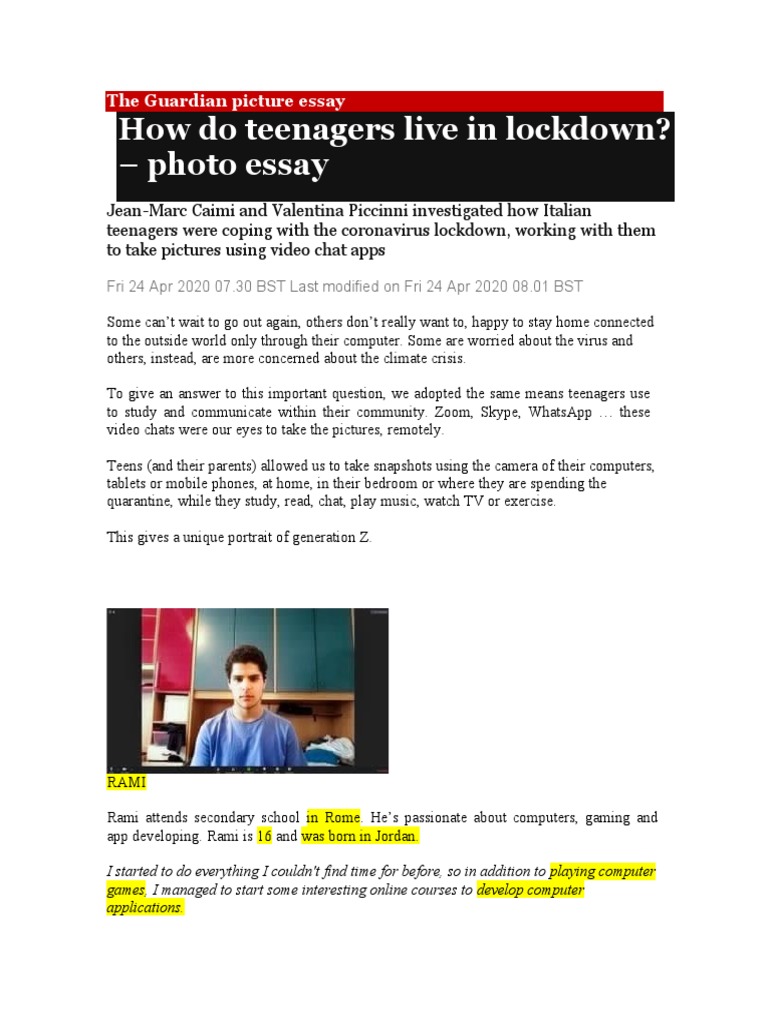 How Do Teenagers Live in Lockdown? - Photo Essay | PDF | Tanzania ...