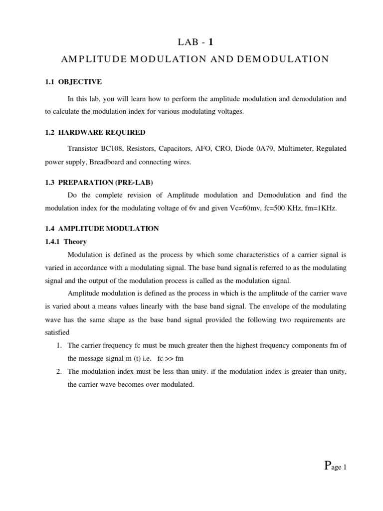 Amp Mod and Demod | PDF | Modulation | Frequency Modulation