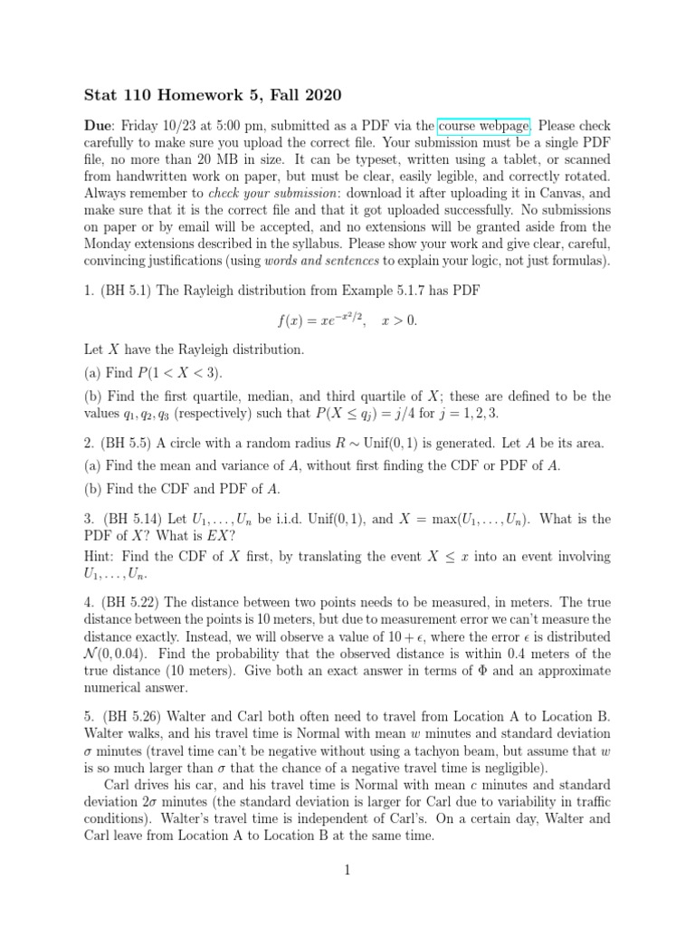 HW 5 | PDF | Errors And Residuals | Radioactive Decay