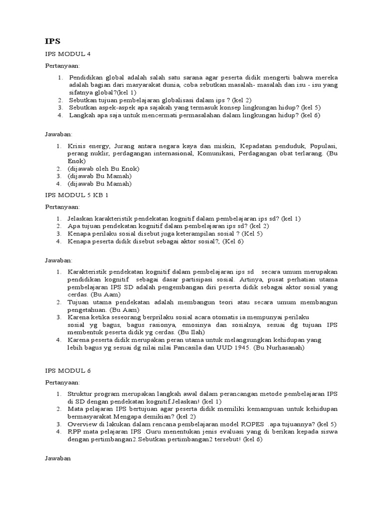 IPS Modul 4, 5, 6 Done | PDF | Sains & Matematika