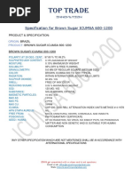 Certificate of Analysis - White Sugar Icumsa 45 Grade. | PDF