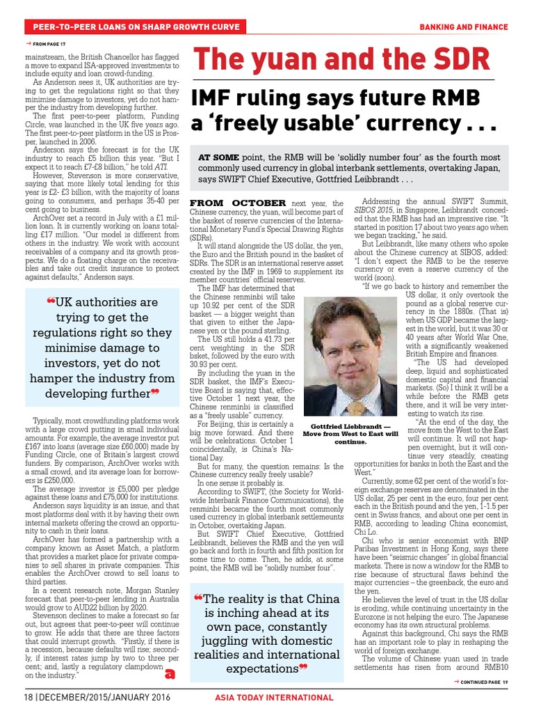 The Yuan and The SDR | PDF | Renminbi | Special Drawing Rights