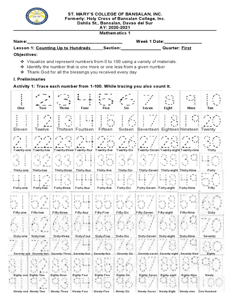 Module 2020-2021 Math 1-6 | PDF | Numbers | Books