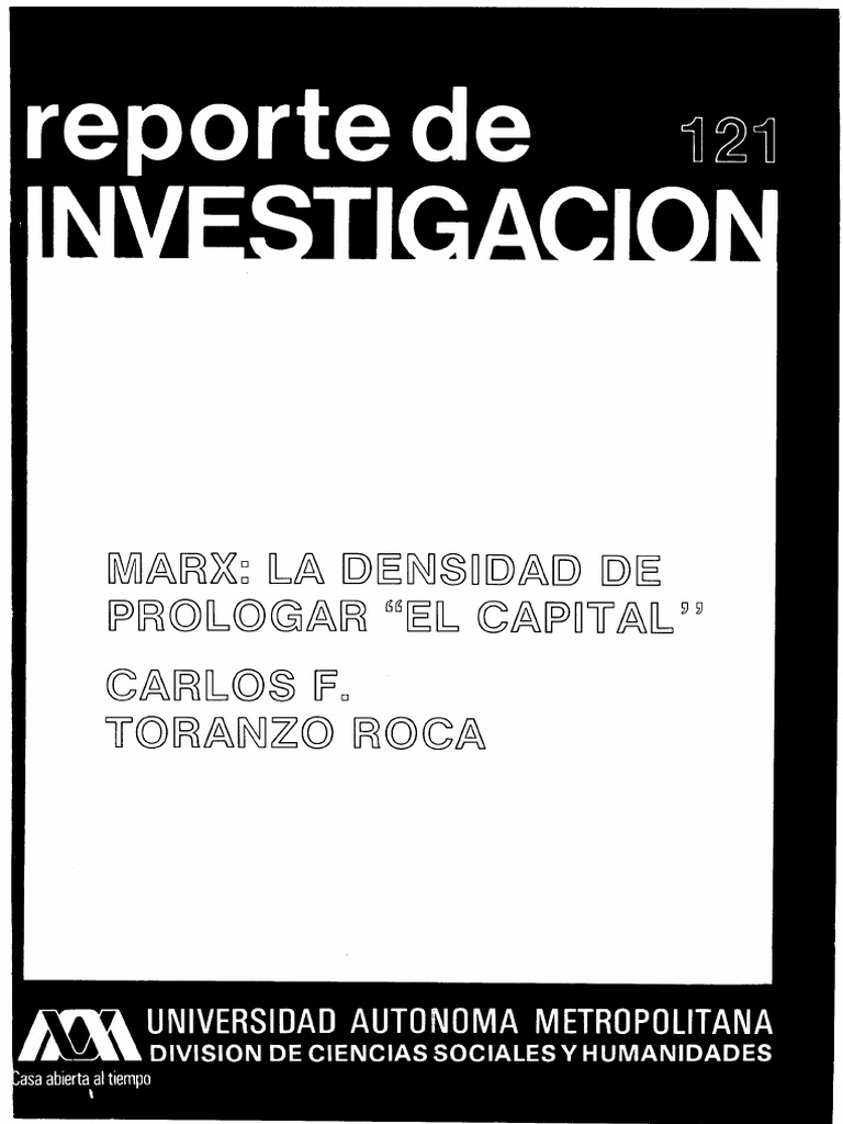 Toranzo Carlos El Capital | PDF | Teorías sociológicas | Science