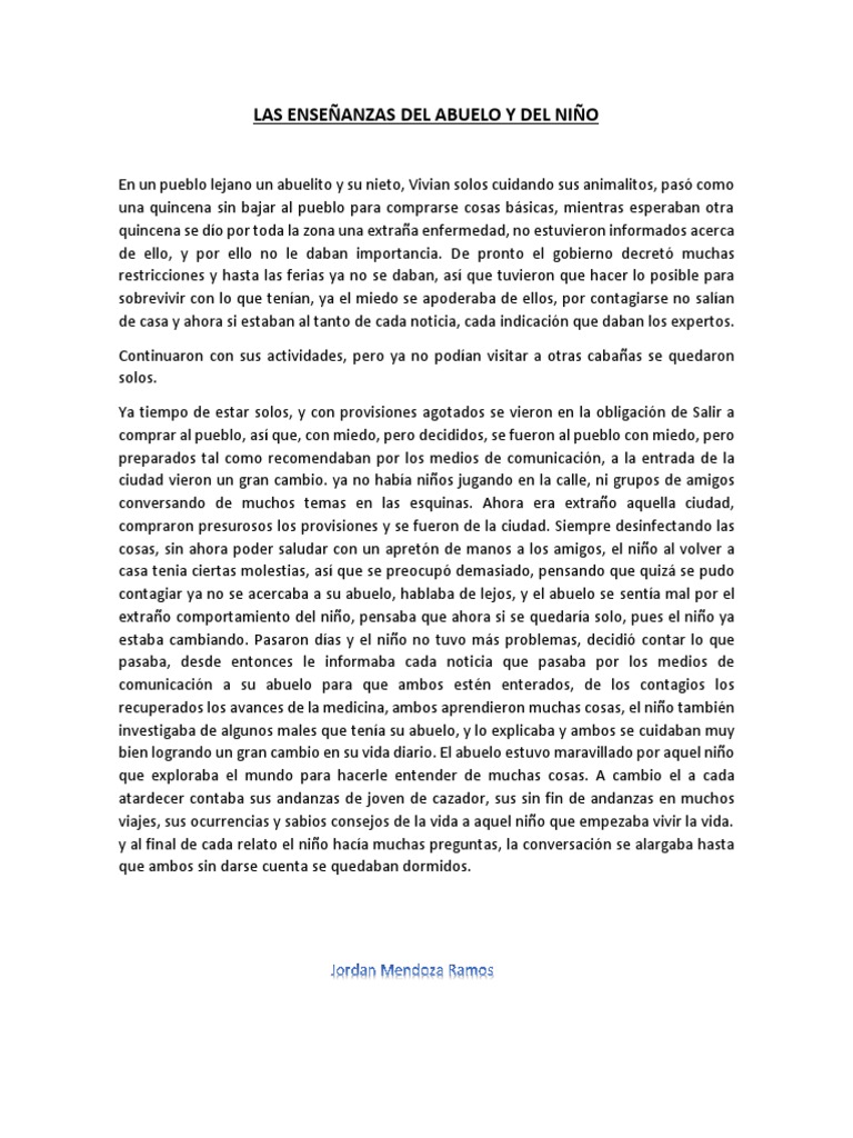 Enseñanzas Del Abuelo y Del Niño. | PDF