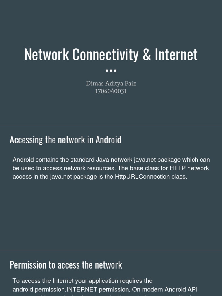 Android Network Conectivity | PDF