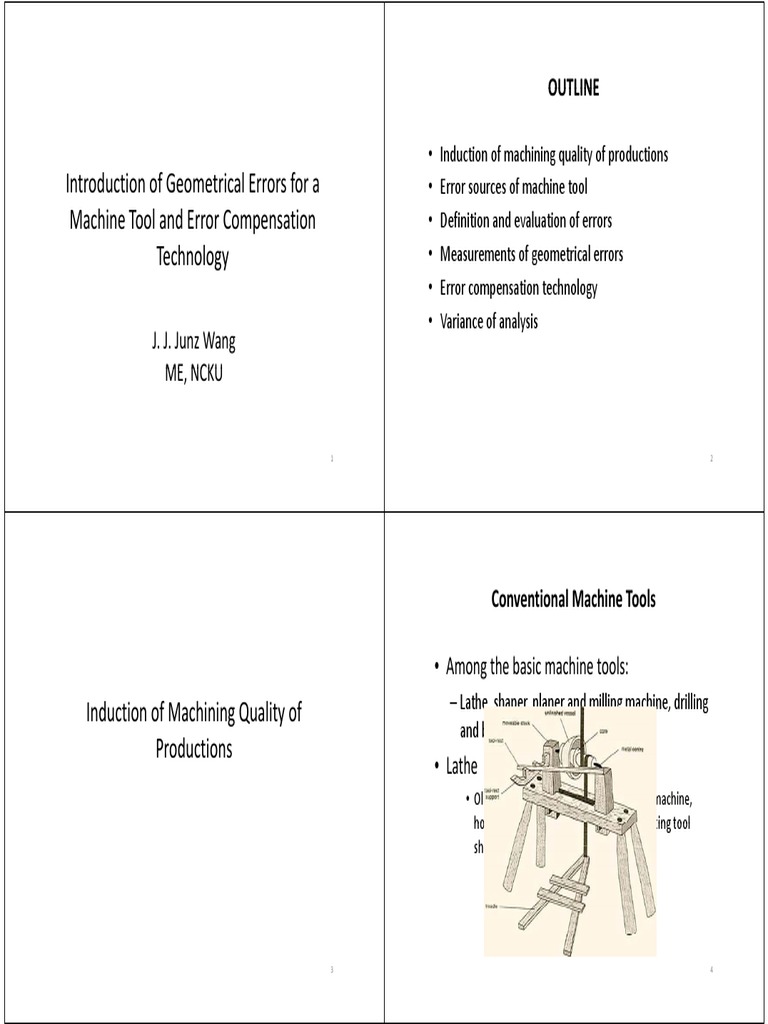 Introduction of Geometrical Errors For A Machine Tool and Error ...