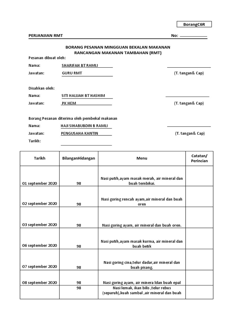 Borang C6R | PDF