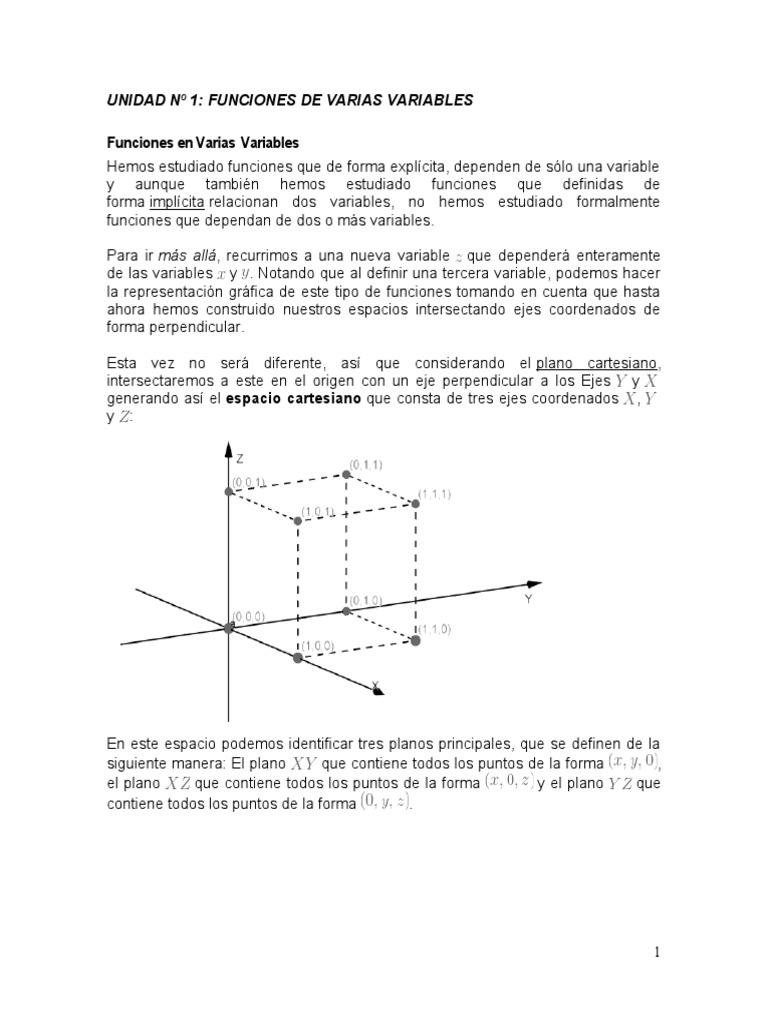 Actividad 1. Unidad I. Funciones de Varias Variables | Descargar gratis PDF | Función ...