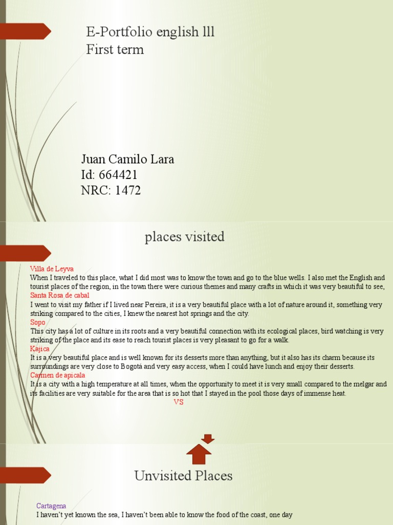 E-Portfolio English 3 | PDF | Foods