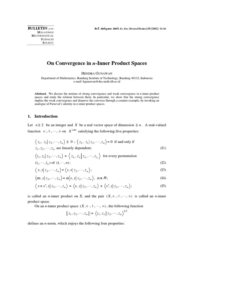Inner Product Space | PDF | Hilbert Space | Functional Analysis