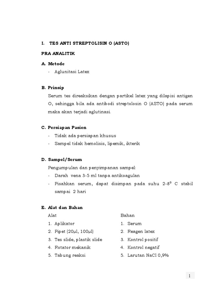 Panduan Tes Aglutinasi untuk Diagnosa Medis | PDF