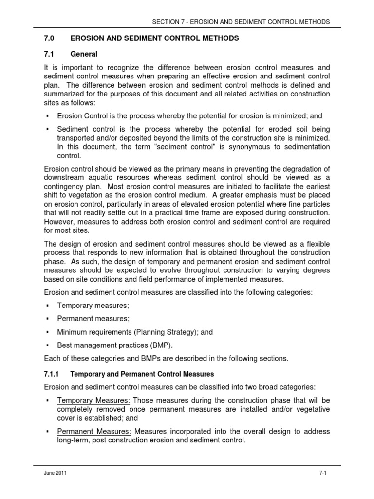 Erosion and Sediment Control Measures PDF | PDF | Surface Runoff | Erosion