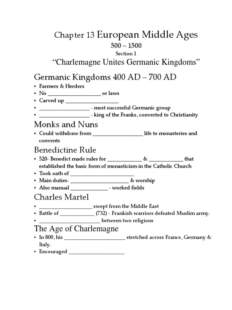 Charlemagne's Legacy: How His Unification of Germanic Kingdoms Laid the ...