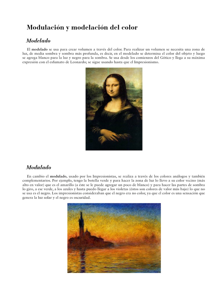 Modulado y Modelado Del Colorr-6 | PDF | Artes del Lenguaje y ...