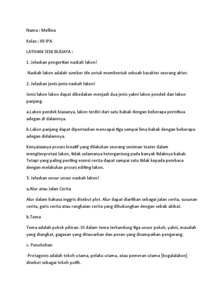 SBD-Naskah Lakon | PDF | Fiksi Umum