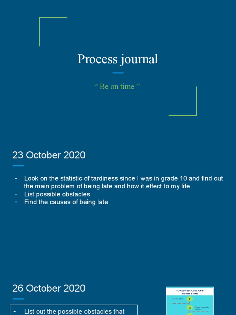 Process Journal Goal | PDF