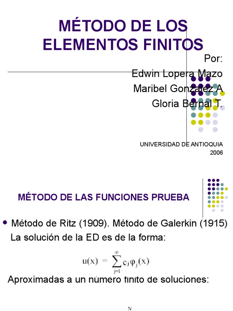 Introducción al Método de Elementos Finitos | PDF | Método de elementos ...