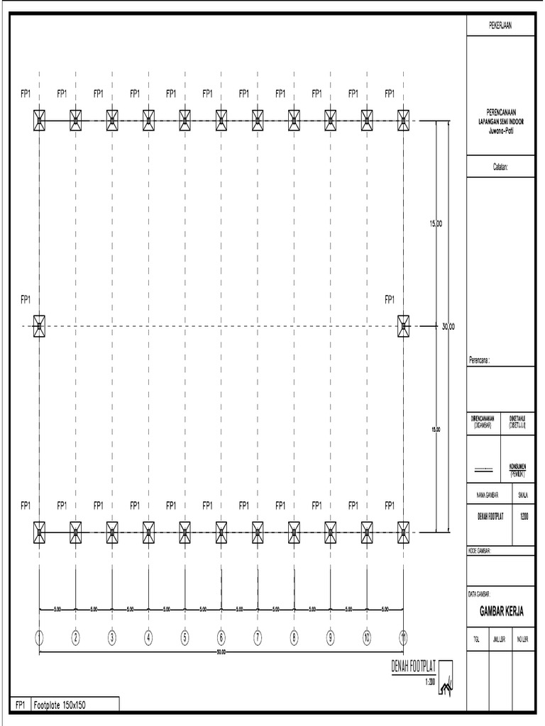 Denah Footplat PDF | PDF