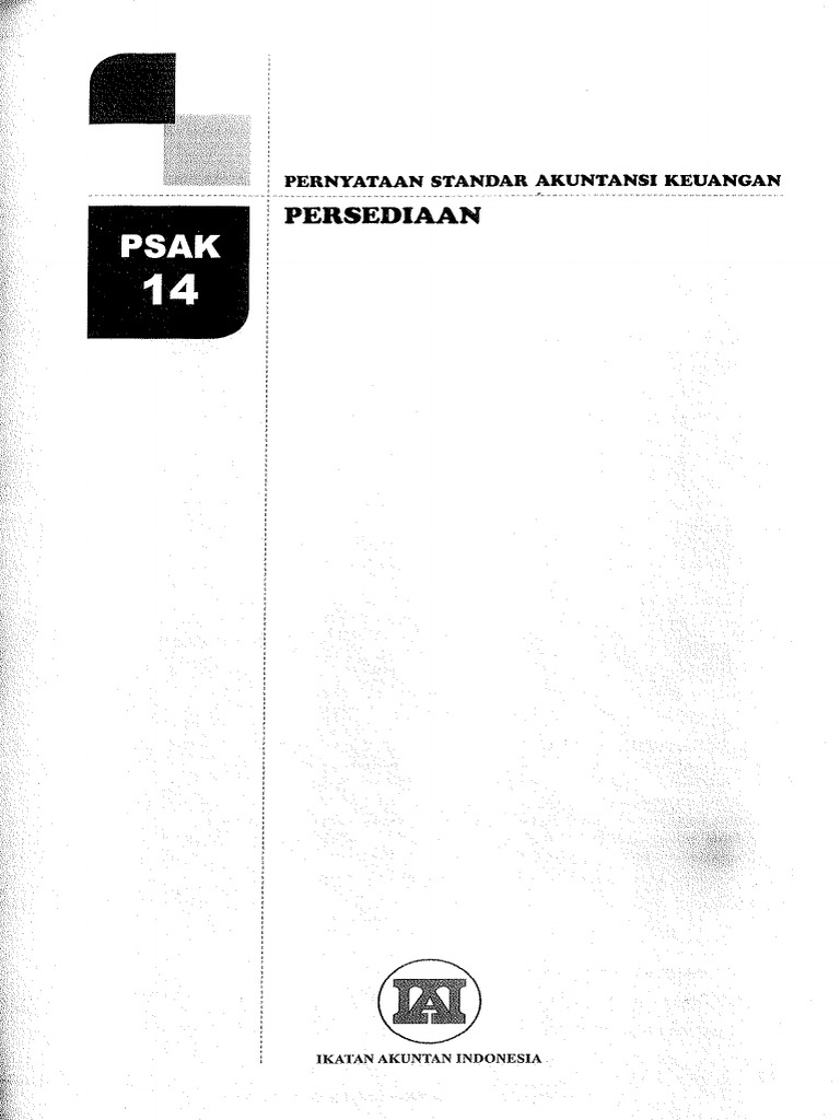 Psak 14 - Persediaan PDF | PDF