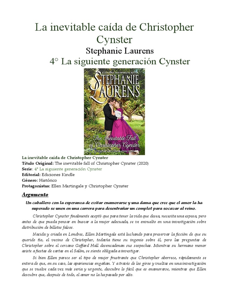 Familia Cynster 28 - La Siguiente Generación - La Inevitable Caida de ...