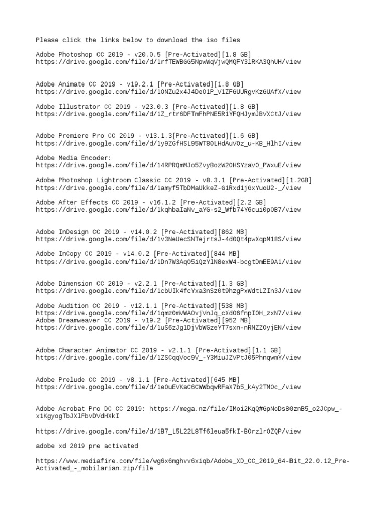 Adobe 2019 Collection | PDF | Business | Computers