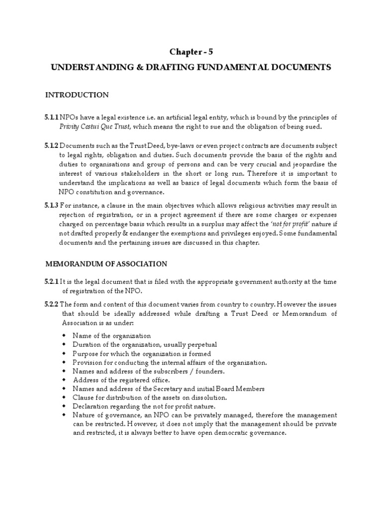 Chapter-5-Drafting Fundamental Documents PDF | PDF | Articles Of ...